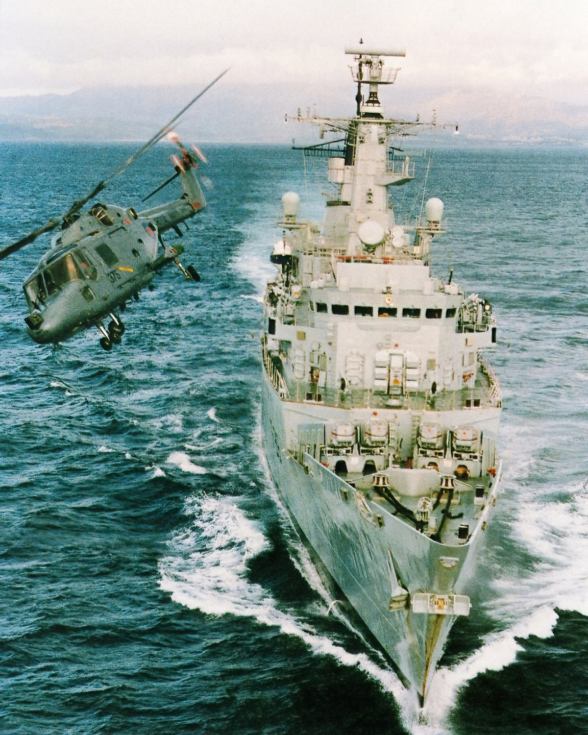 HMS Beaver (F93) - Bow View With Helicopter - Royal Navy Type 22 ...