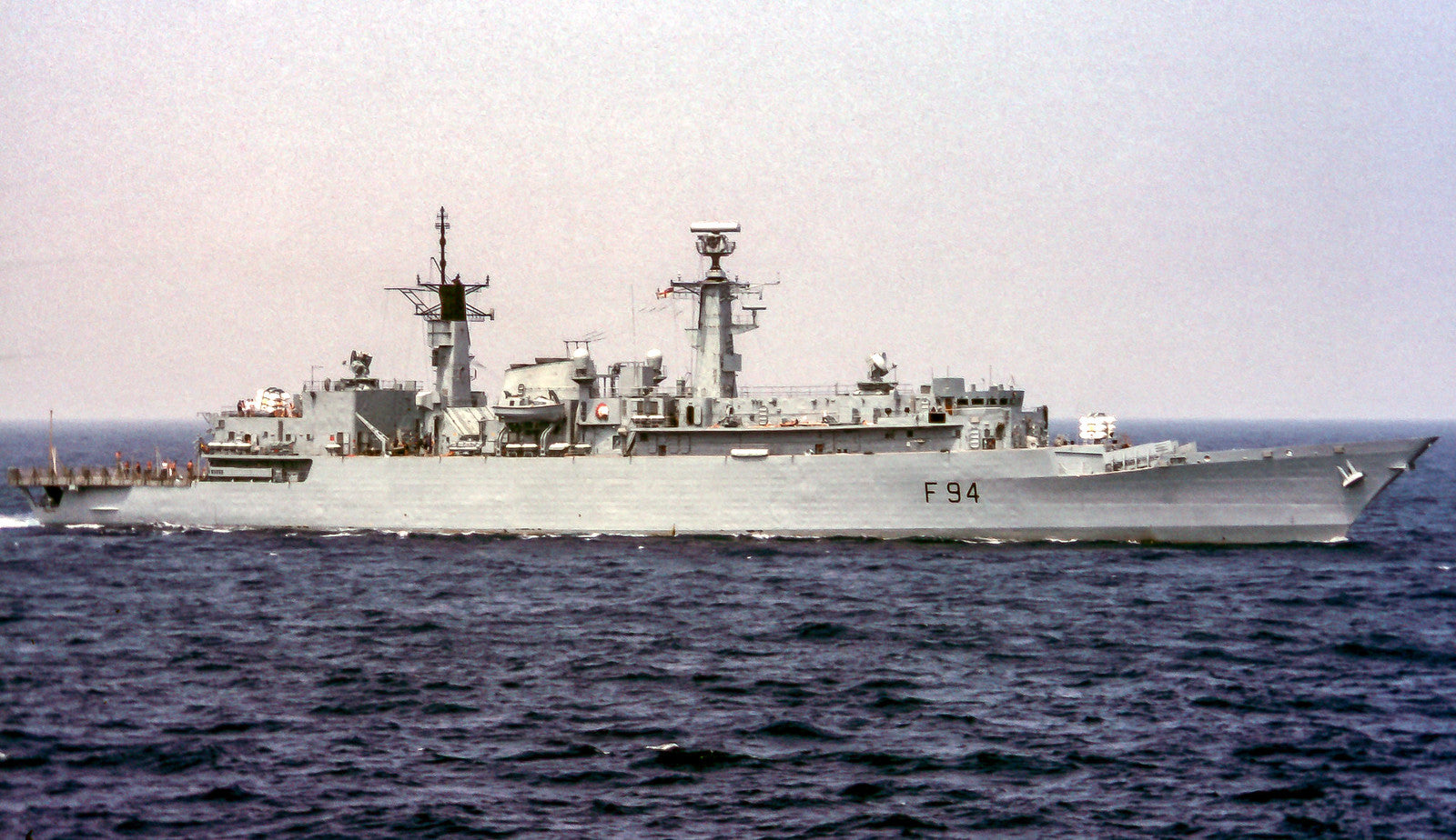 HMS Brave (F94) - Low Starboard Beam View - Royal Navy Type 22 Frigate ...