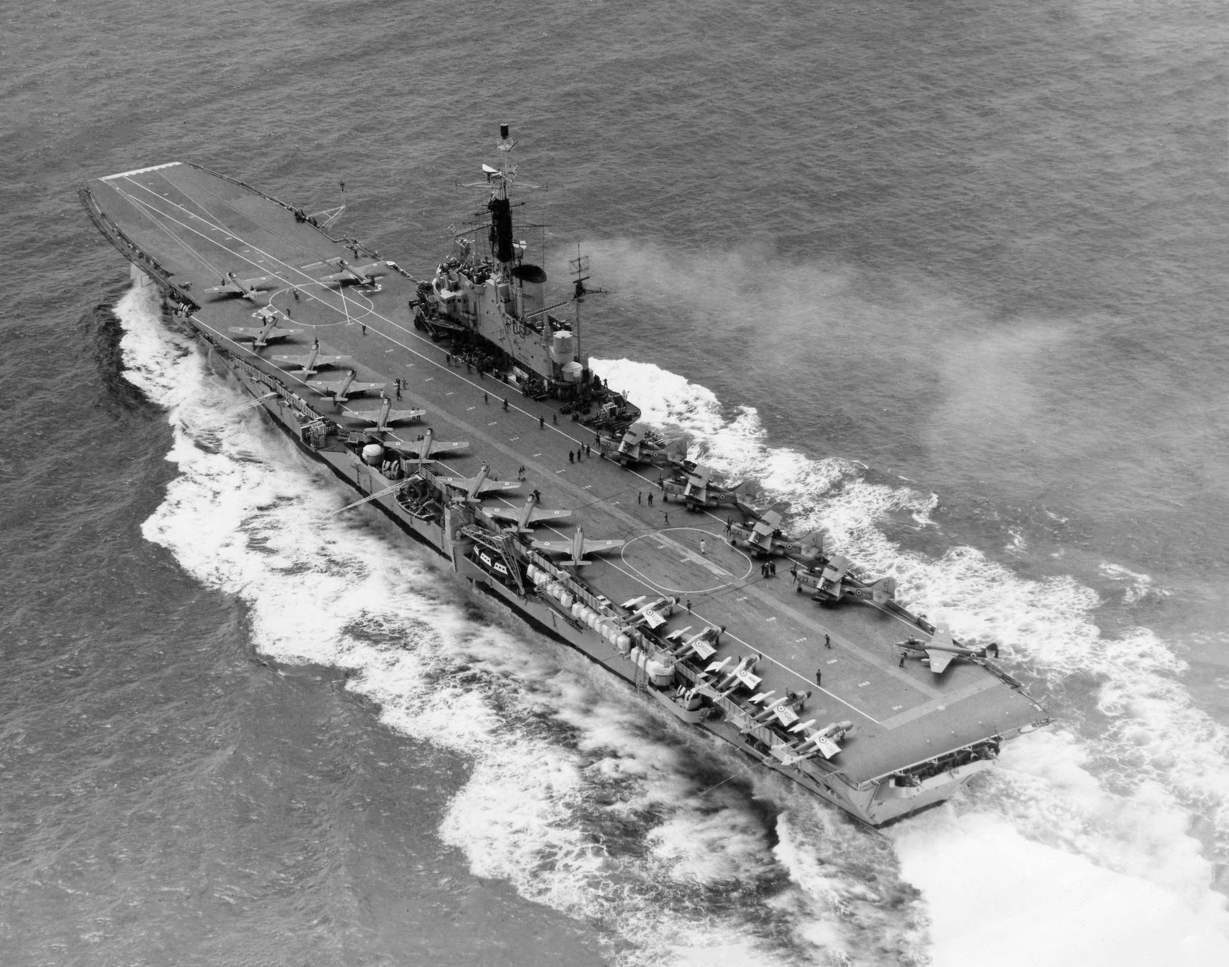 HMS Centaur (R06) Photo Print - From Above - Royal Navy Centaur Class ...