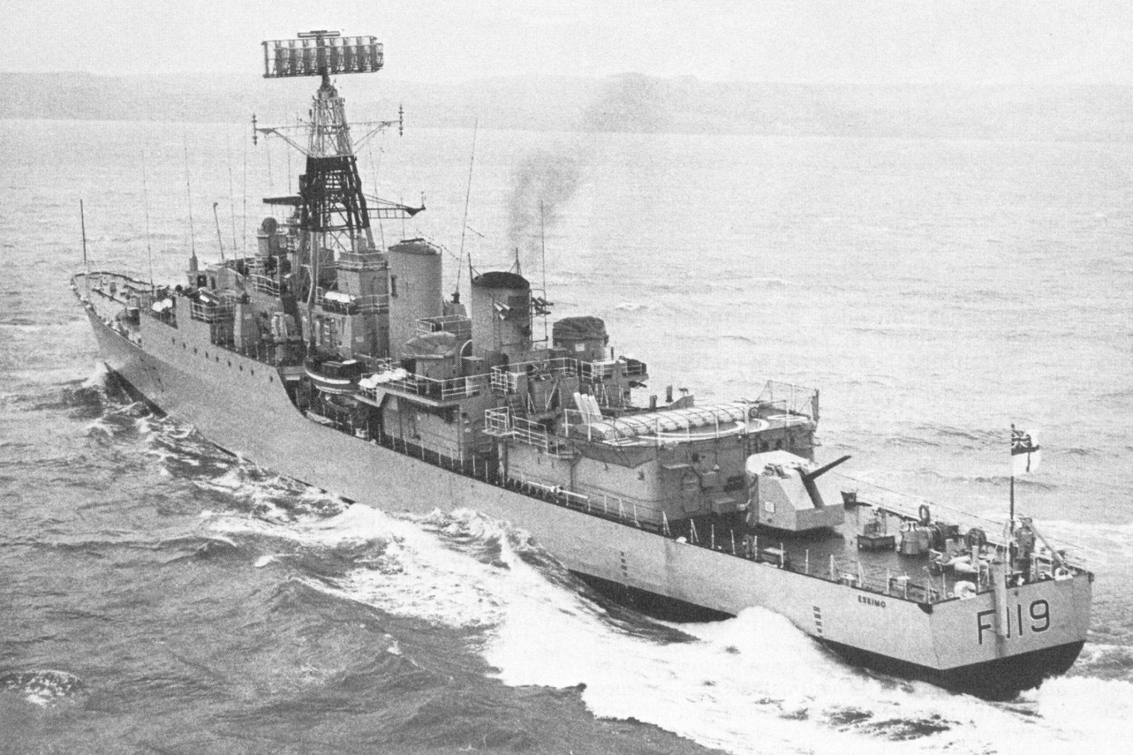 HMS Eskimo (F119) - Port Quarter View - Royal Navy Tribal Class Frigate ...