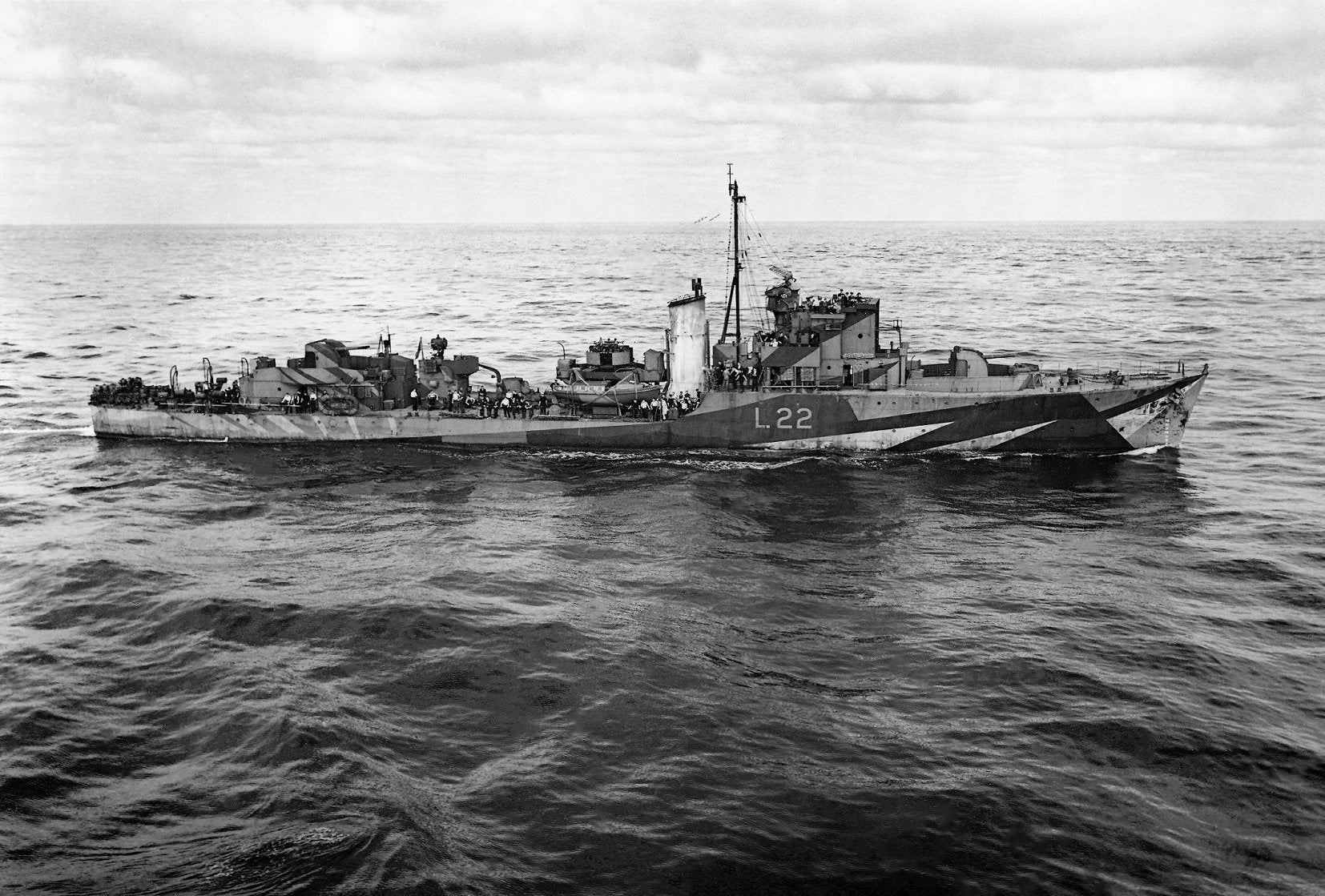 HMS Aldenham (L22) Photo Print - Starboard View - Royal Navy Hunt Clas ...