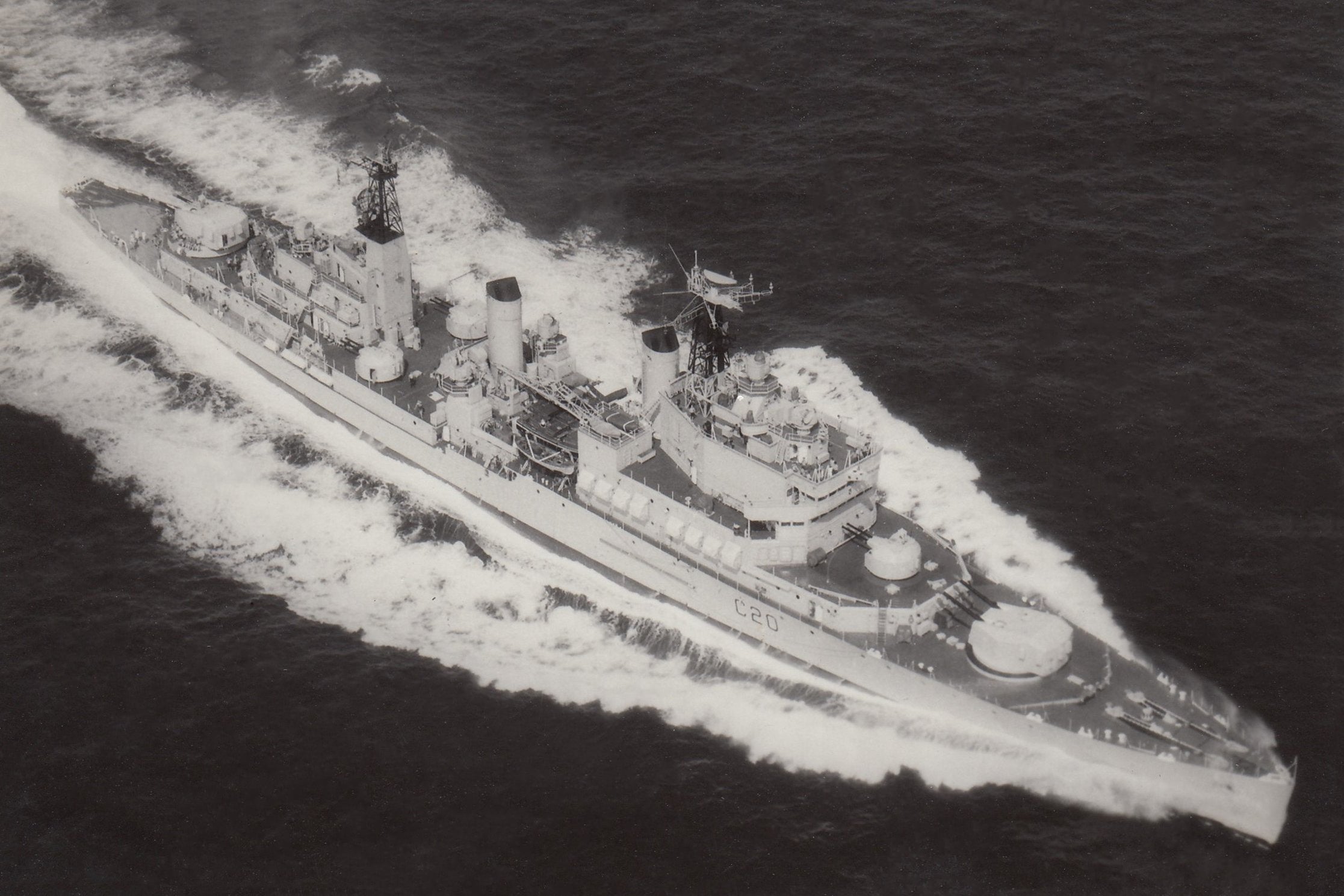 HMS Tiger (C20) Photo Print - From Above - Royal Navy Tiger Class Ligh ...