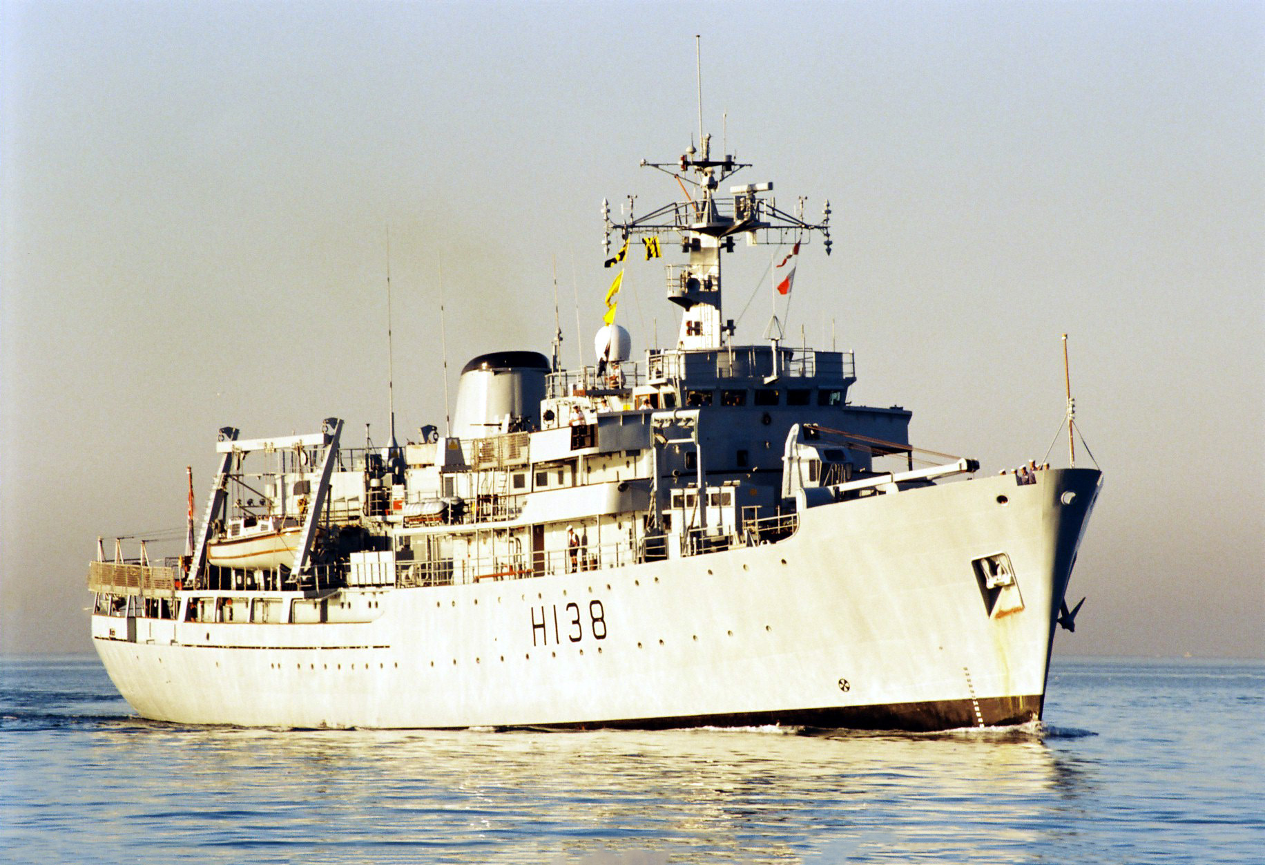 HMS Herald (H138) - Underway - Royal Navy Hecla Class Survey Vessel ...