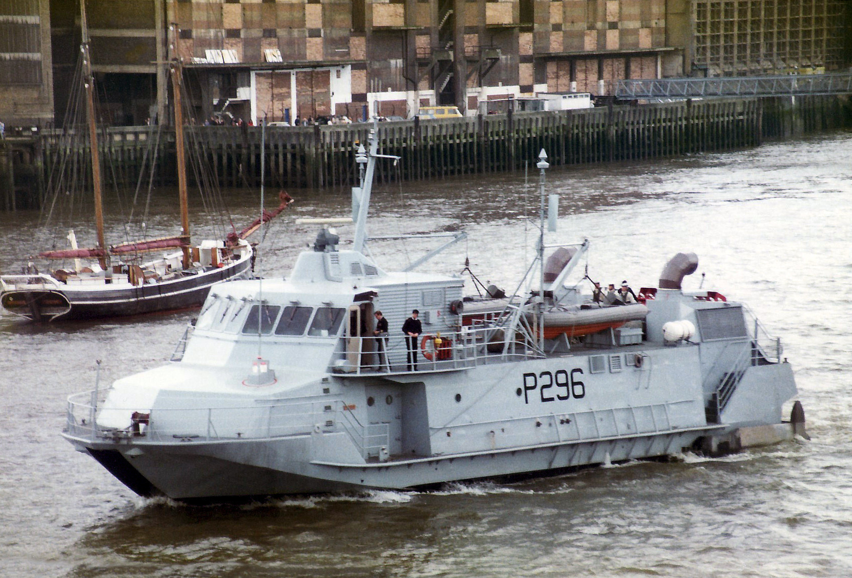 HMS Speedy (P296) - Underway - Royal Navy Jetfoil Mine Warfare Vessel ...
