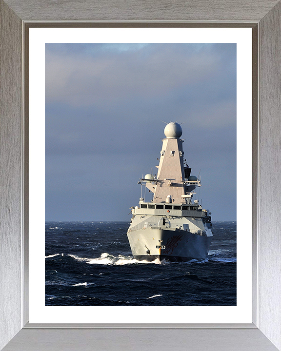 HMS Dragon (D35) - Bow View Portrait - Royal Navy Type 45 Destroyer ...