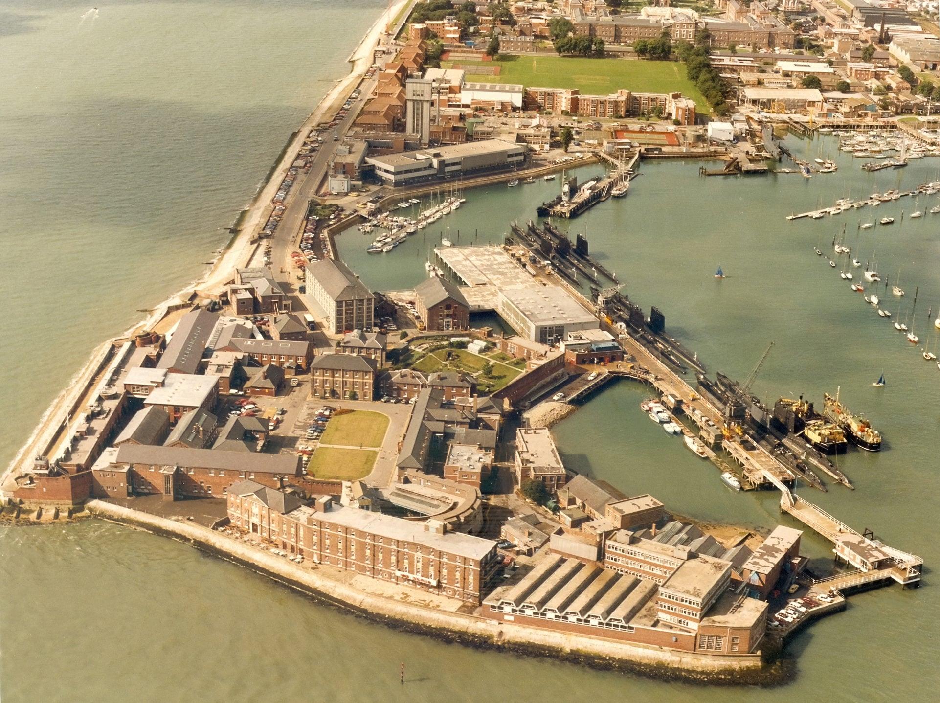 HMS Dolphin Gosport Aerial Photo Print Royal Navy Shore Establishment ...