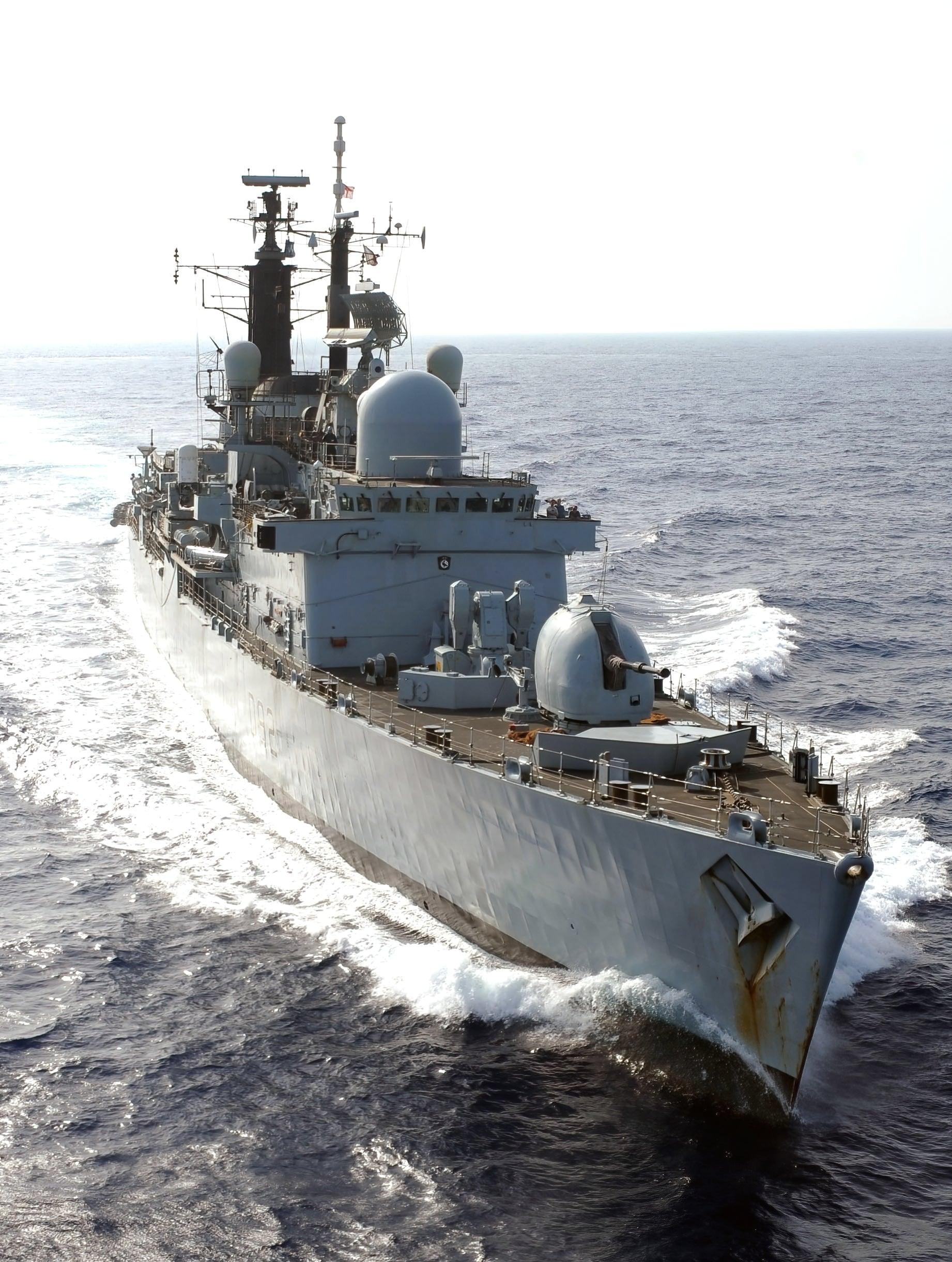 HMS Liverpool (D92) - Bow View - Royal Navy Type 42 Destroyer Photo ...