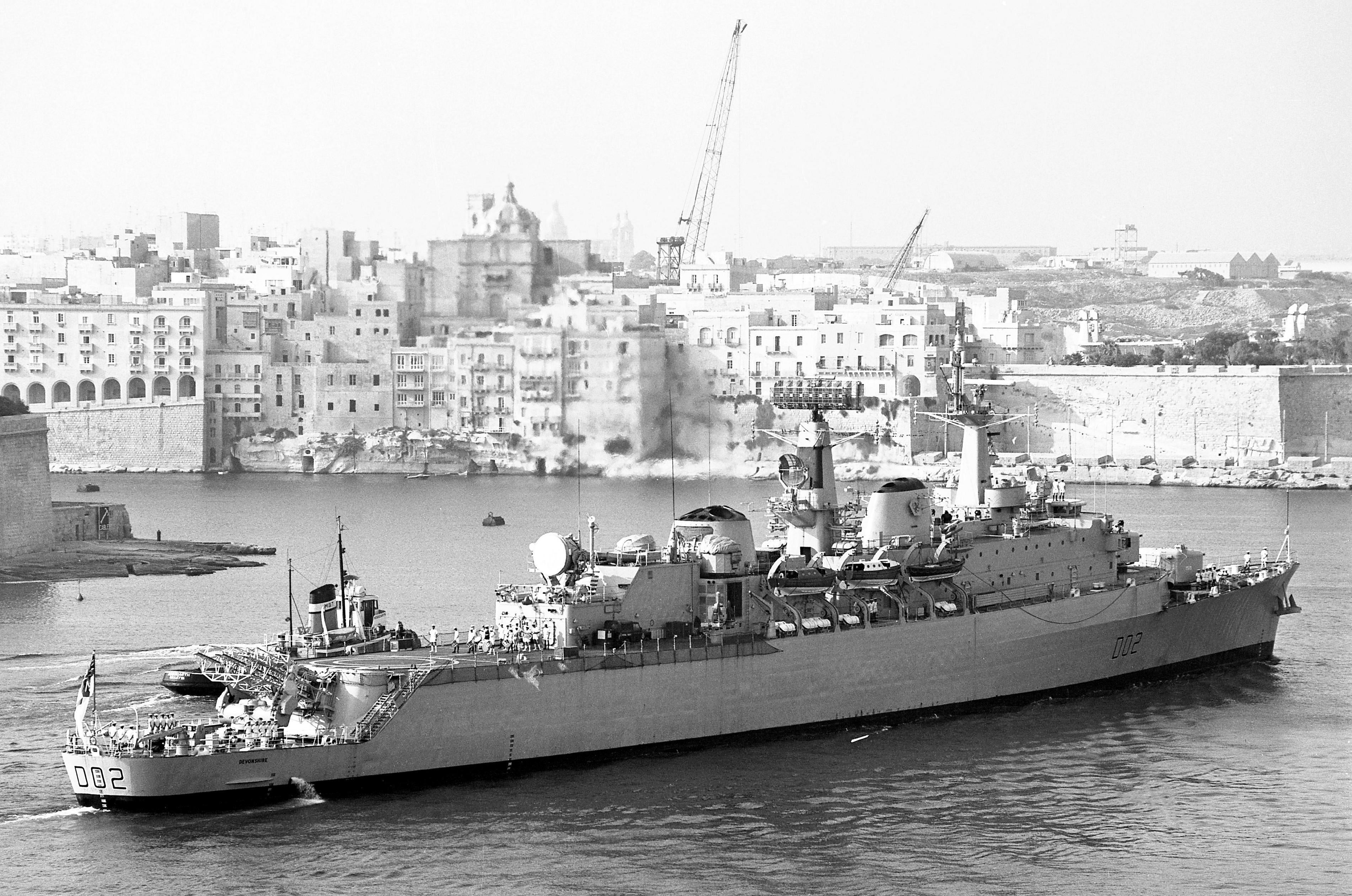 HMS Devonshire (D02) Photo Print - Valletta Malta - Royal Navy County ...