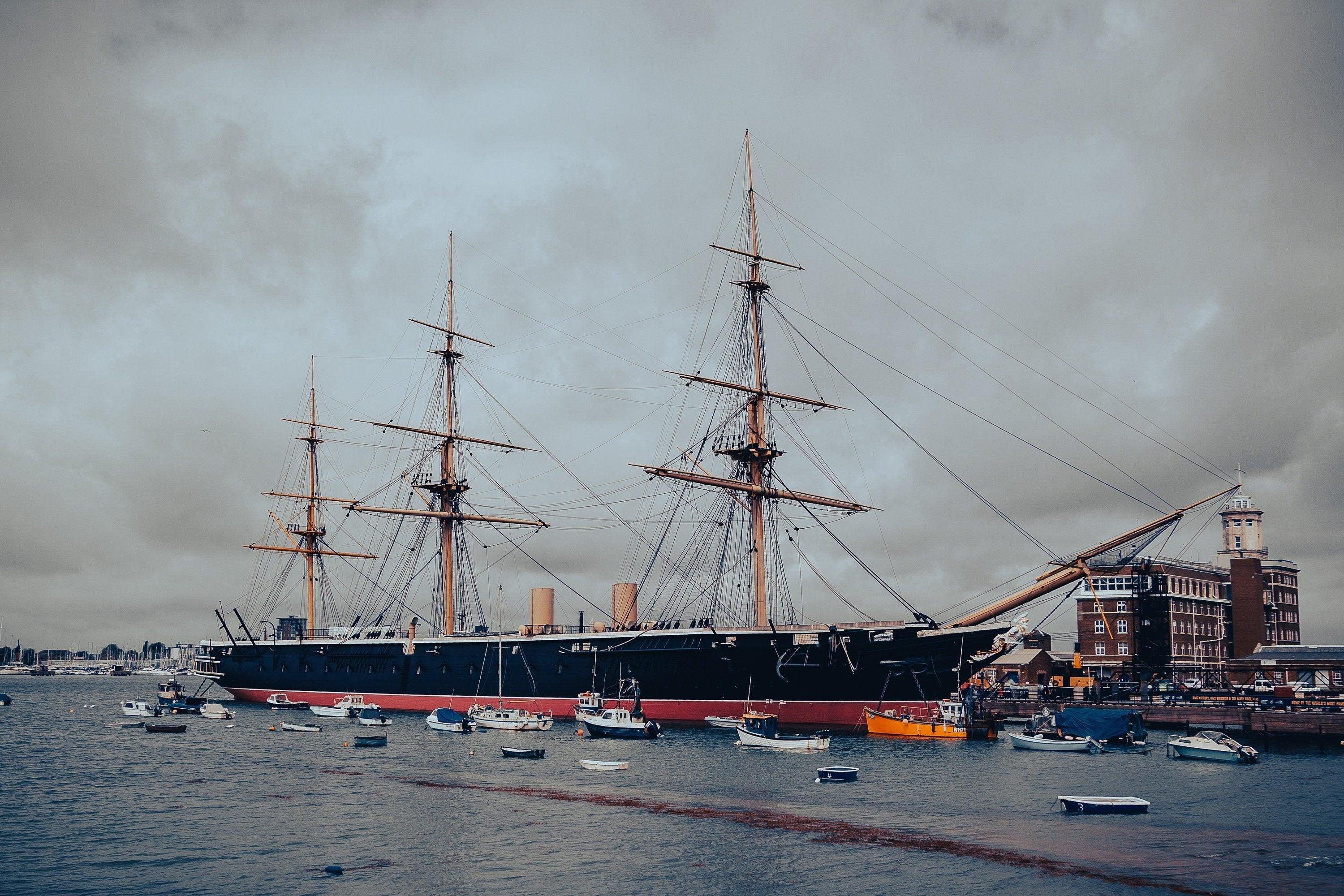 HMS Warrior (1860) Photo Print - Starboard View - Royal Navy Steam-pow ...